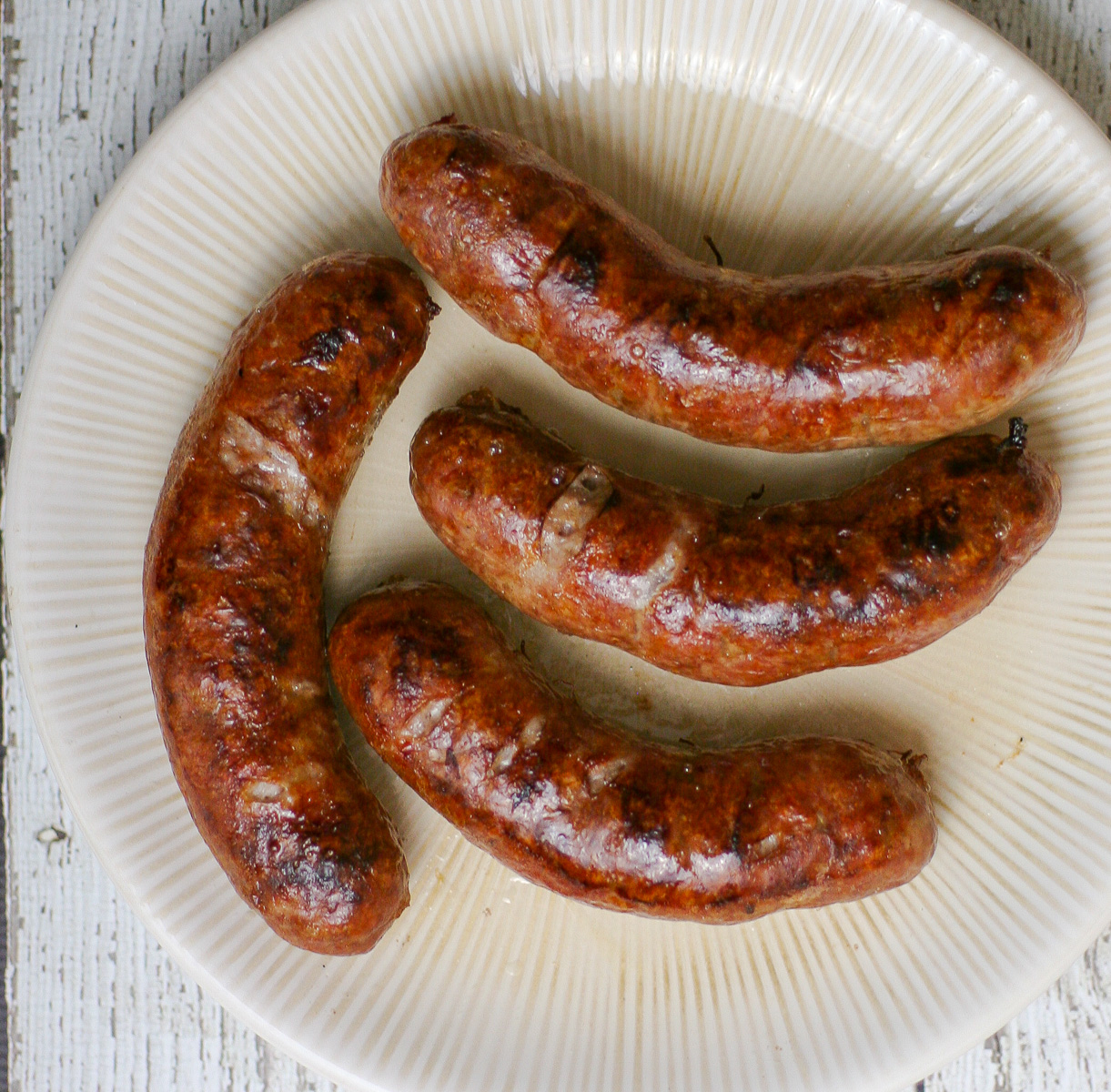 Beer Braised Bratwurst with Lentils - Happily From Scratch
