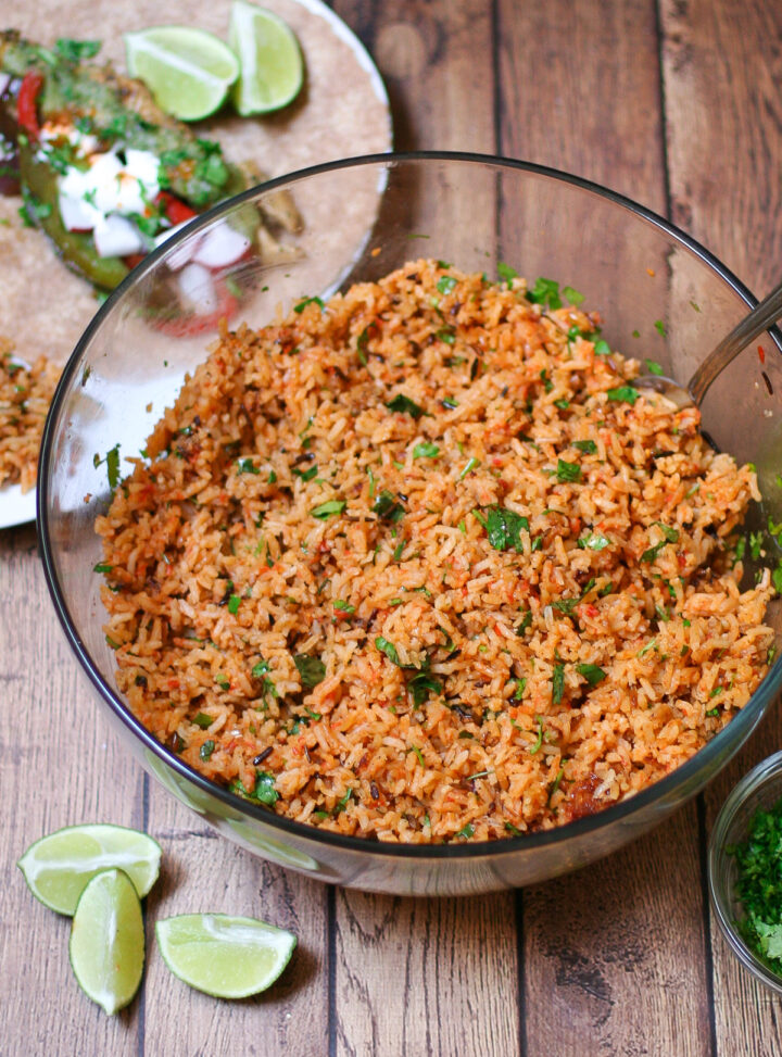 Rice Cooker Mexican Rice - Happily From Scratch