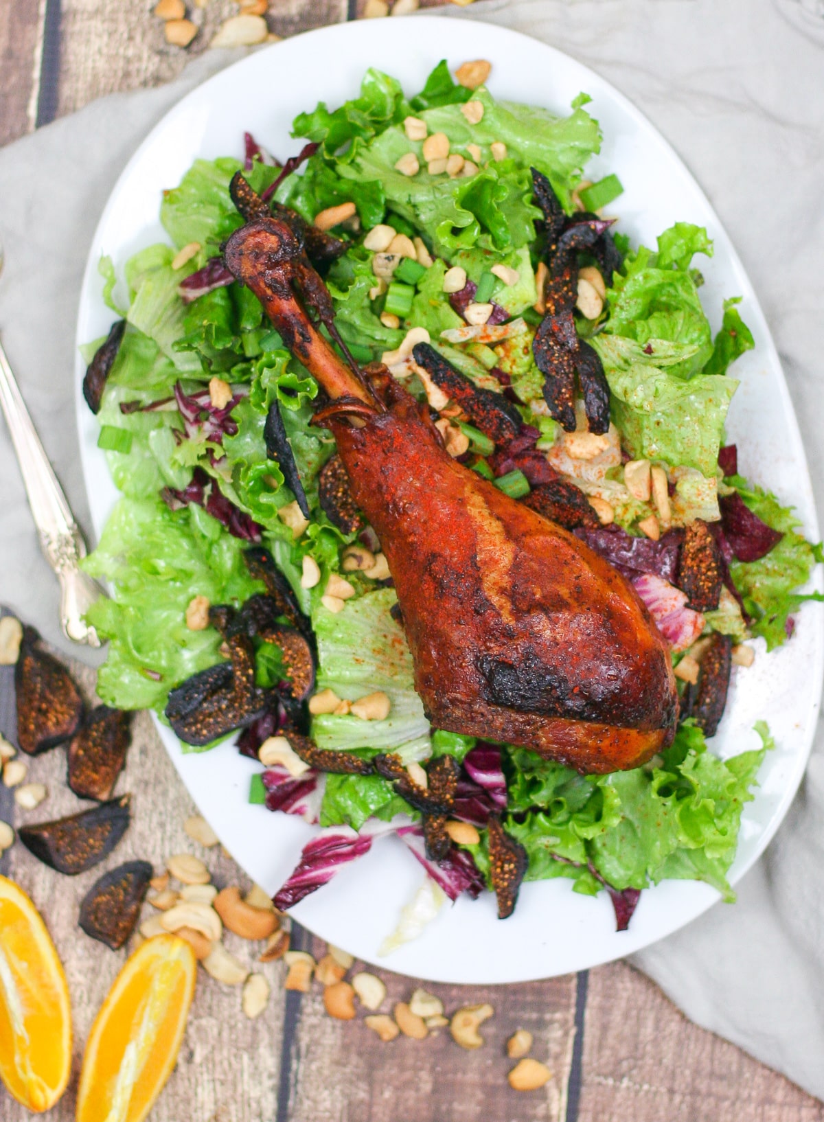 Confit Turkey Legs with Citrusy Salad - Happily From Scratch